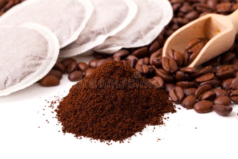 Fresh ground coffee stock image. Image of beverage, espresso - 33594925