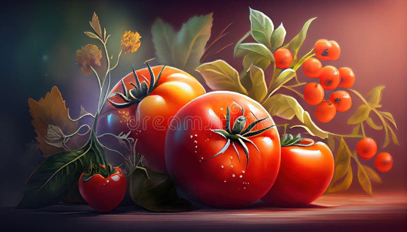 Fresh Group of Red Tomato on Table White Background Generative AI Stock ...