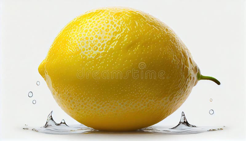 Fresh Group of Whole Yellow Lemons Fruit White Background AI Generative ...