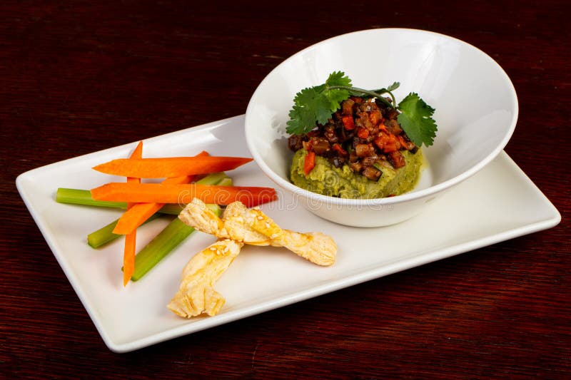 Fresh guacamole dip stock image. Image of ingredients - 129417121