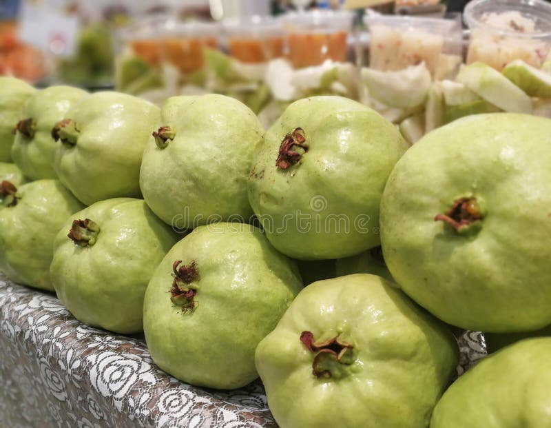 Fresh Guava Fruit at the Market in Thailand Stock Image - Image of ...