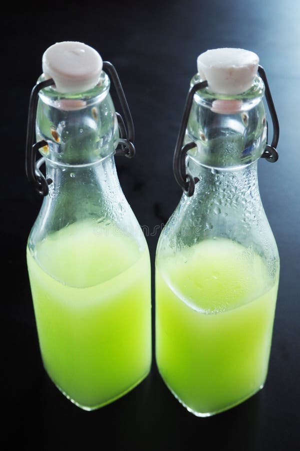 Fresh Guava Juice in a Glass Bottle Stock Photo - Image of glass, diet ...