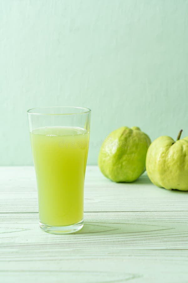 Fresh Guava Juice Glass with Fresh Guava Fruit Stock Image - Image of ...