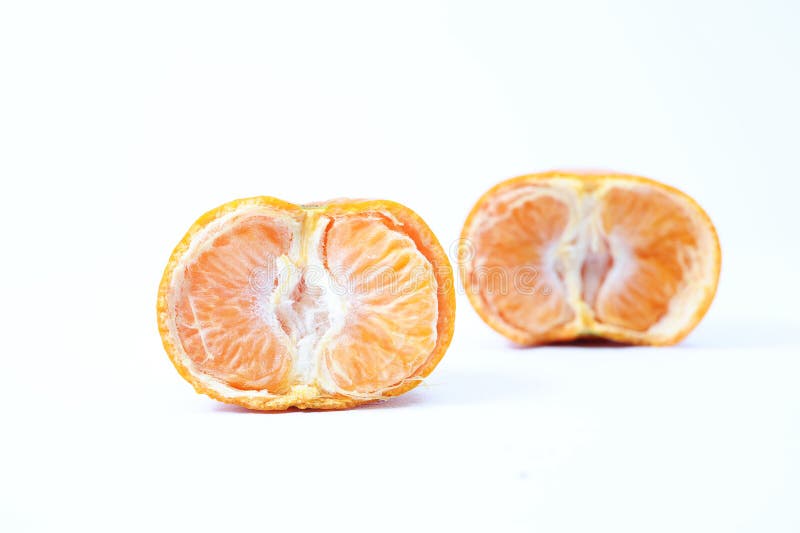Fresh Half Cut Orange, One Sliced Orange Behind it Stock Image - Image ...