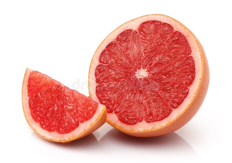 Fresh Half Grapefruit with Slice Stock Photo - Image of fresh, healthy ...