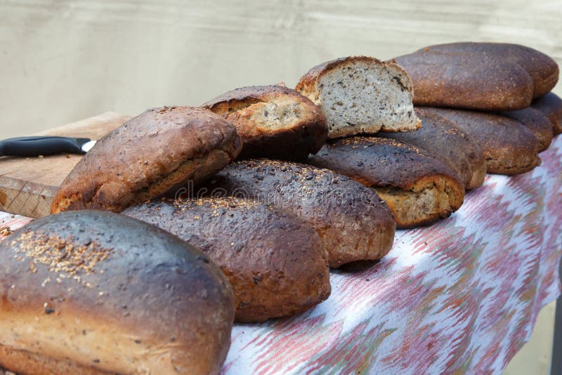 Fresh handmade bread stock image. Image of food, bakery - 98217797