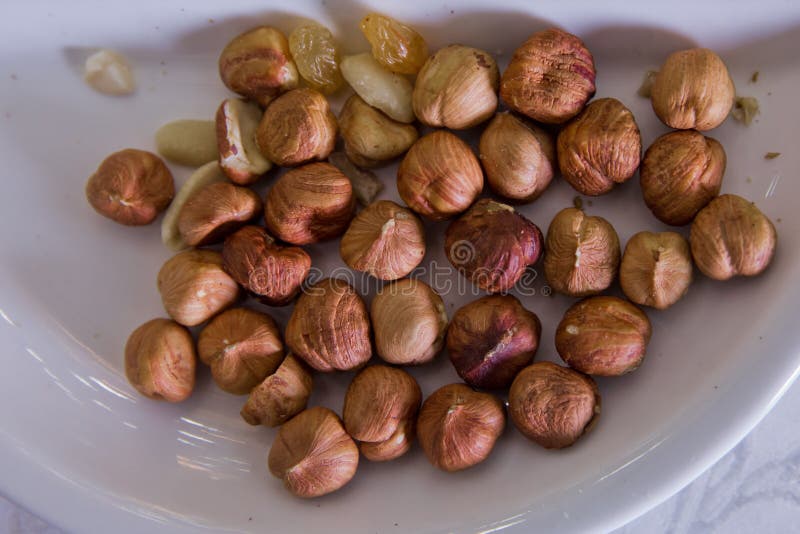 Fresh Hazelnuts without Shell Stock Photo - Image of filbert, pile ...