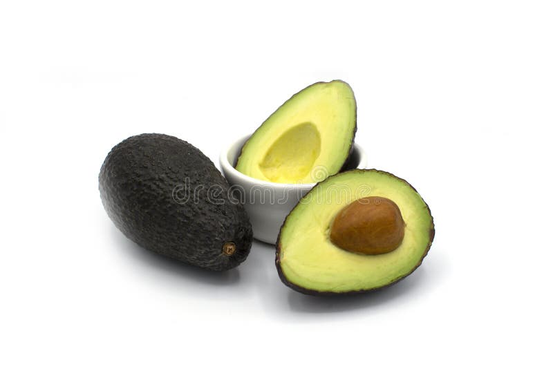 Fresh and Healthy Avocado Cut in Half Stock Image - Image of group ...