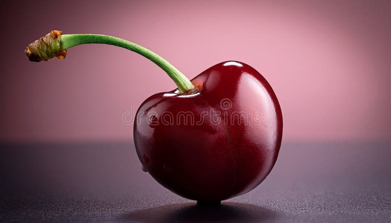 Fresh Healthy Cherry Isolated Stock Illustration - Illustration of ...
