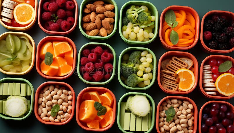 Fresh, Healthy Fruit Salad Raspberry, Grape, Strawberry, Orange ...