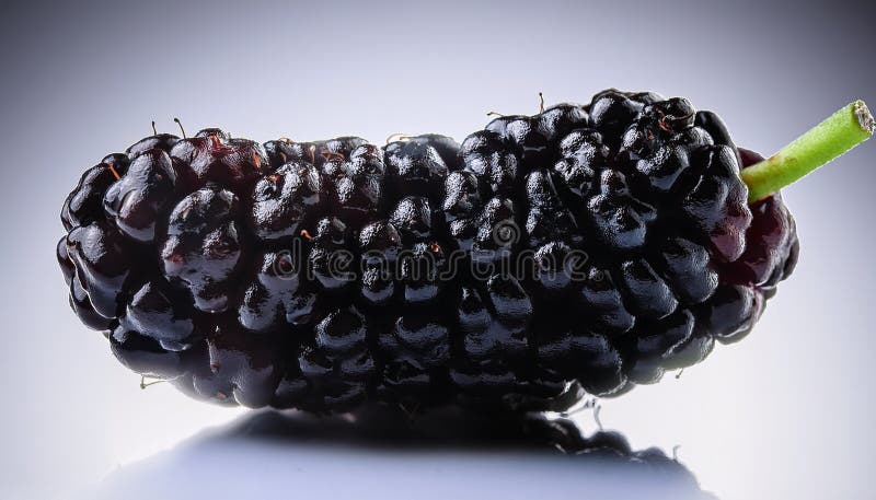 Fresh Healthy Mulberry Isolated Stock Illustration - Illustration of ...