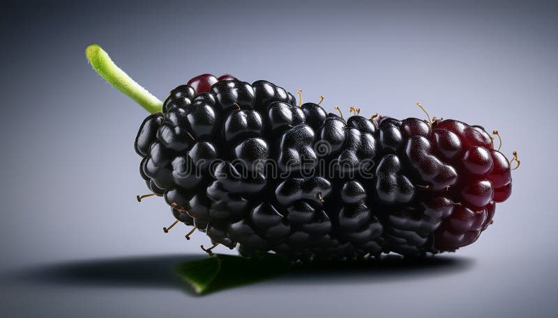 Fresh Healthy Mulberry Isolated Stock Illustration - Illustration of ...