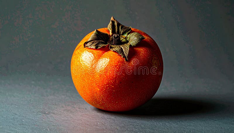 Fresh Healthy Persimmon Isolated Stock Illustration - Illustration of ...