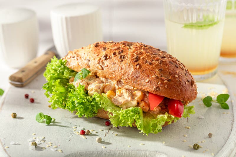 Fresh and Healthy Sandwich Made of Vegetables and Paste Stock Image ...