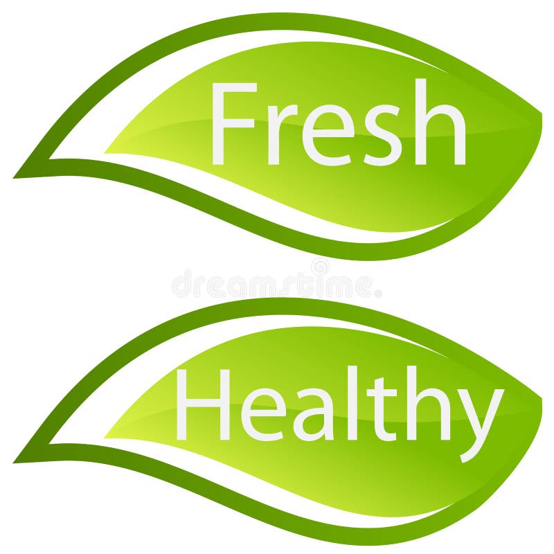 Fresh And Healthy Sign/icon Royalty Free Stock Photo - Image: 11693485