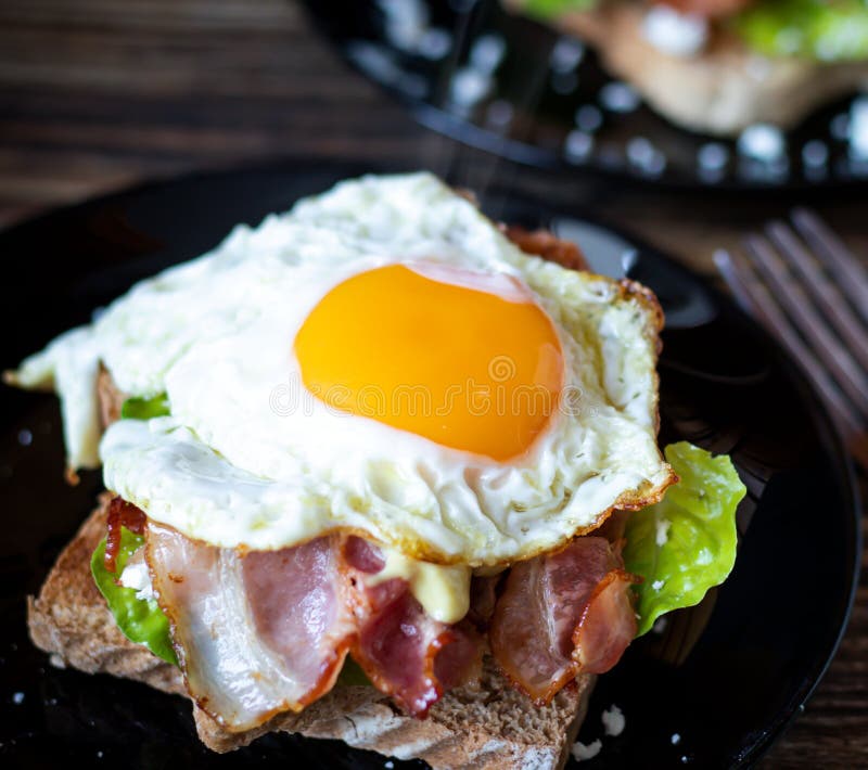 A Fresh and Healthy Toasted Sandwich Made from Fresh Vegetables. Stock ...