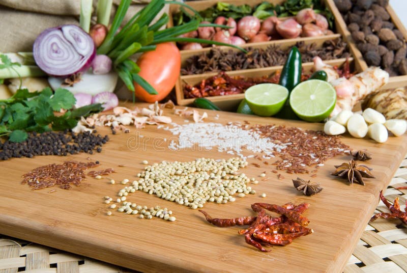 Fresh herbs and spices stock image. Image of grains, variety - 8861837