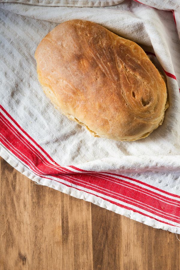 Fresh Home Baked Loaf of Bread Stock Photo - Image of table, homemade ...