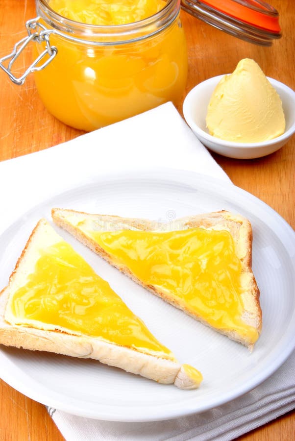 Fresh Home Made Organic Lemon Curd Stock Photo - Image of freshness ...