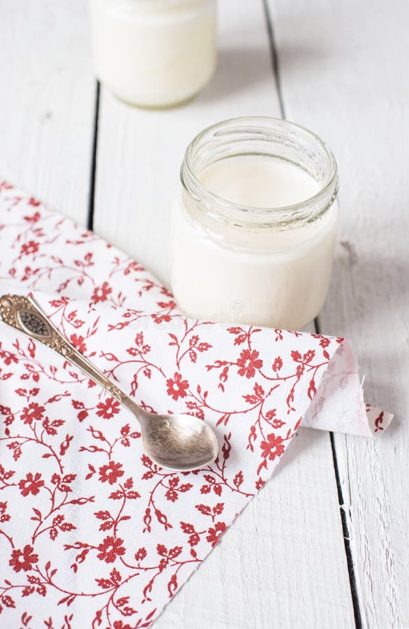 Fresh home-made yoghurt stock image. Image of eating - 27879419