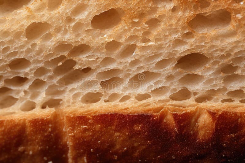 Fresh Homebaked Bread. Texture of Sliced Loaf of Bread Close Up Stock ...