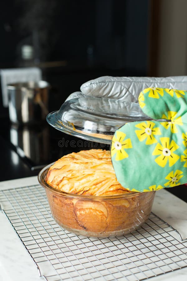 Fresh Homemade Apple Pie at the Modern Kitchen Stock Photo - Image of ...