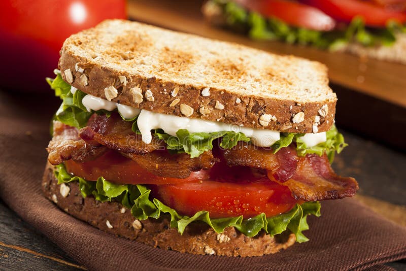 Fresh Homemade BLT Sandwich Stock Image - Image of slice, toast: 32979307