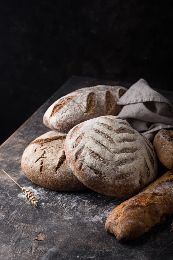 Fresh Homemade Bread with a Crispy Crust Stock Photo - Image of ...
