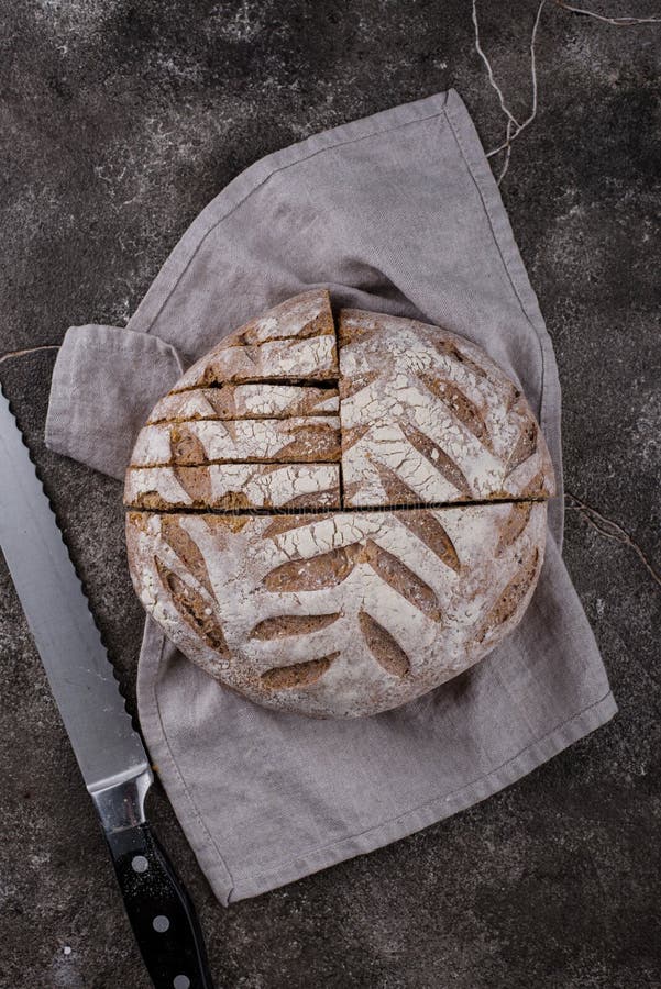 Fresh Homemade Bread with a Crispy Crust Stock Photo - Image of crust ...