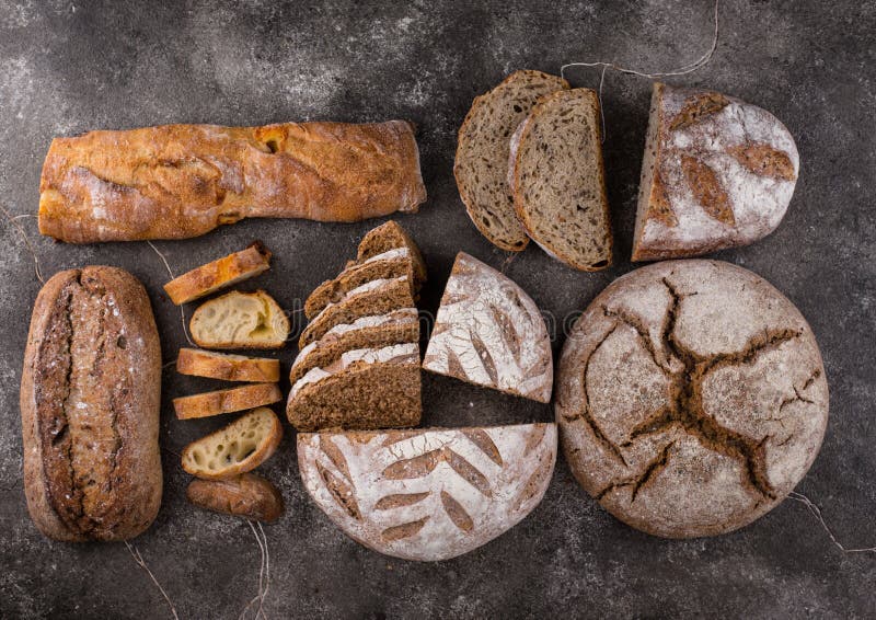 Fresh Homemade Bread with a Crispy Crust Stock Image - Image of kinds ...
