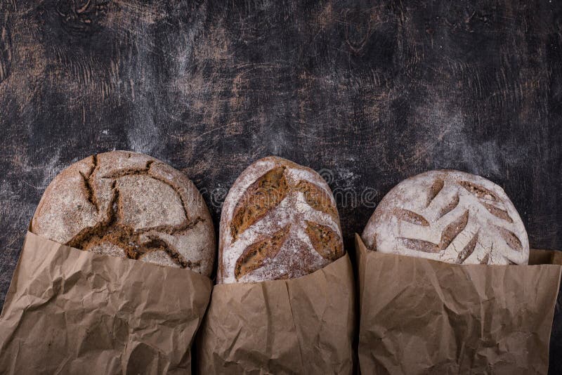 Fresh Homemade Bread with a Crispy Crust Stock Image - Image of grain ...