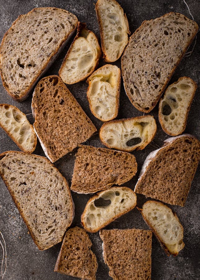 Fresh Homemade Bread with a Crispy Crust Stock Image - Image of dark ...