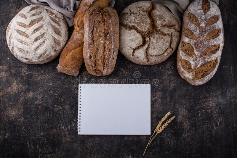 Fresh Homemade Bread with a Crispy Crust Stock Photo - Image of layout ...