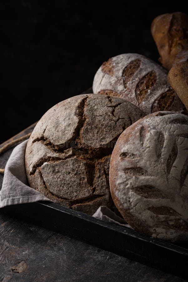 Fresh Homemade Bread with a Crispy Crust Stock Photo - Image of ...