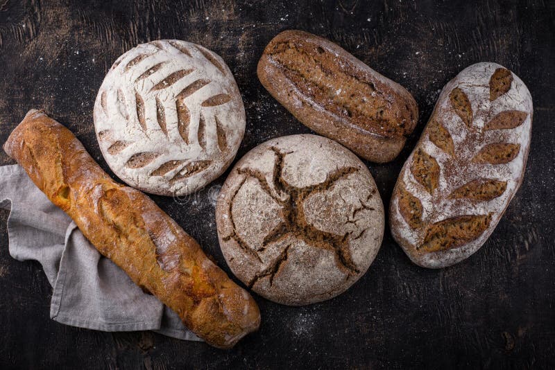 Fresh Homemade Bread with a Crispy Crust Stock Photo - Image of gold ...