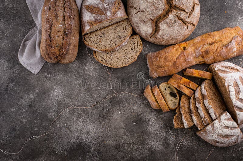 Fresh Homemade Bread with a Crispy Crust Stock Photo - Image of grain ...