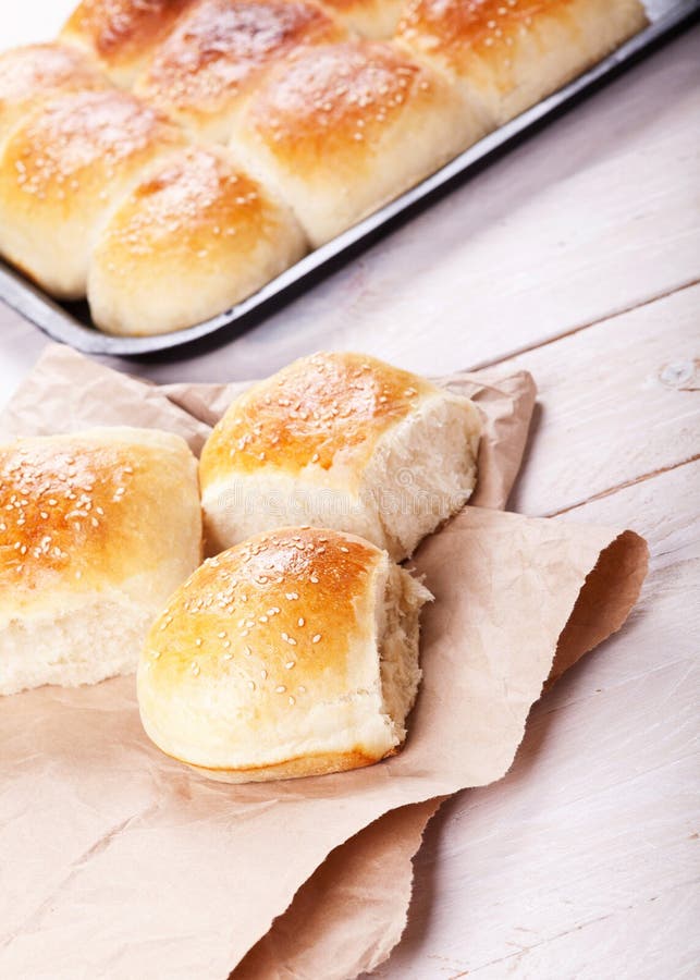 Fresh homemade bread rolls stock photo. Image of fresh - 32920836