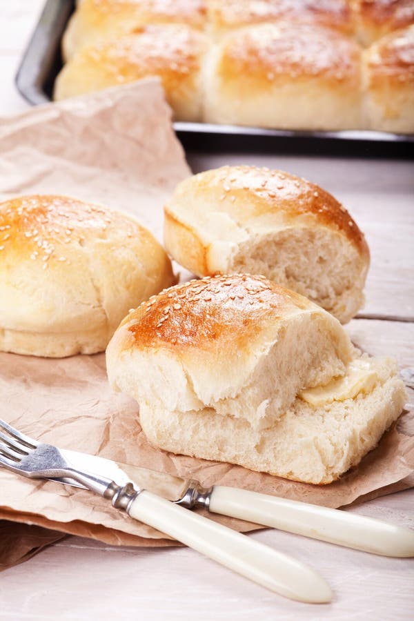 Bread rolls stock photo. Image of table, fresh, bakery - 25131664