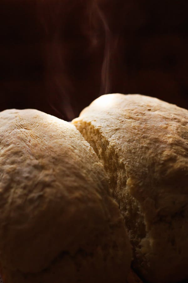 Bread still hot with steam stock photo. Image of boulangerie - 103857116