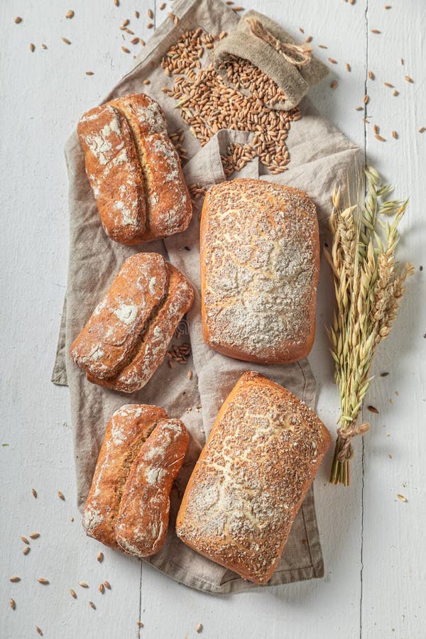 Fresh and Homemade Buns Baked at Home. Buns from Bakery Stock Image ...