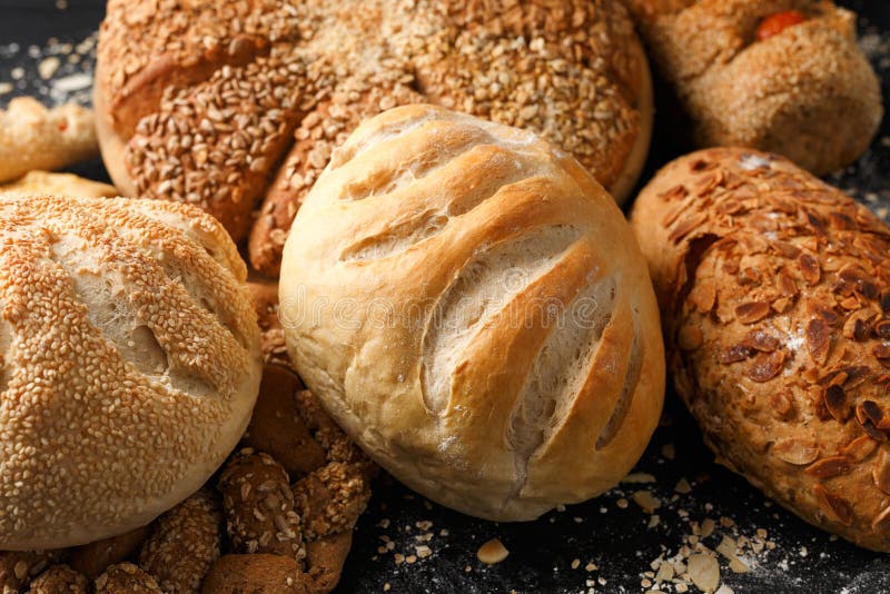 Fresh Homemade Different Types of Fresh Bread Stock Image - Image of ...