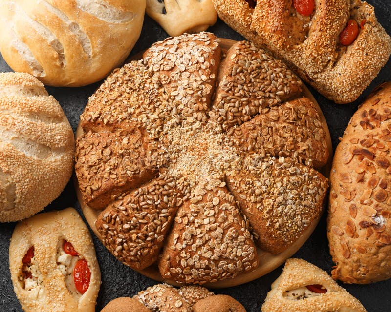 Fresh Homemade Different Types of Fresh Bread Stock Image - Image of ...