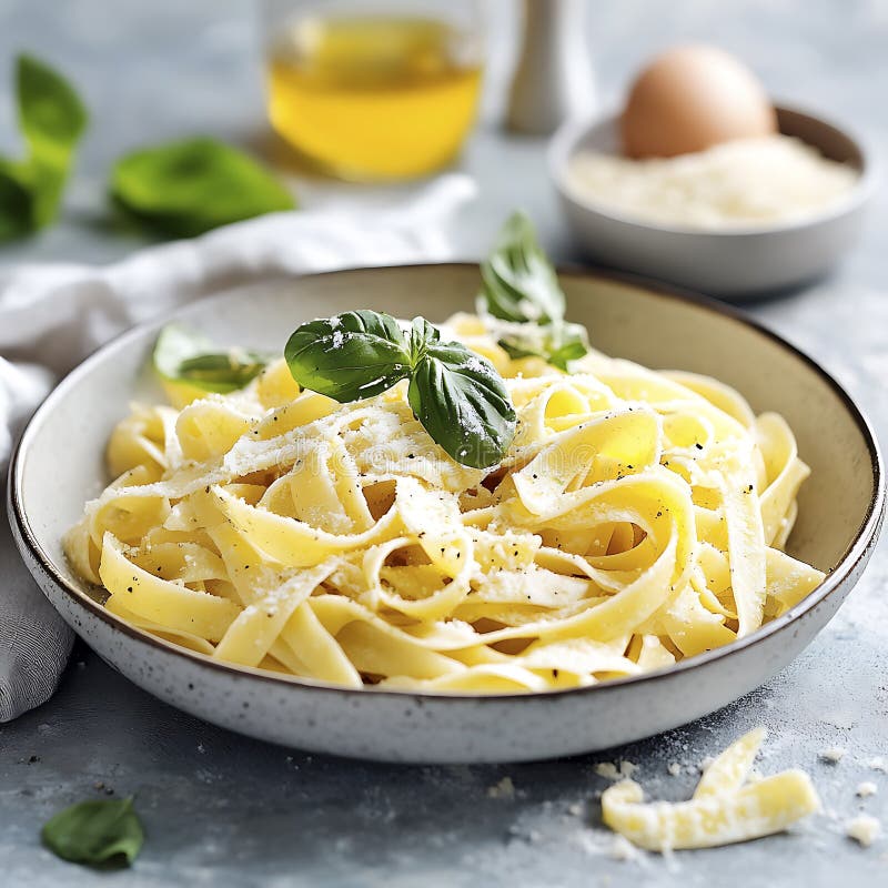 Fresh Homemade Egg Pasta on Rustic Wooden Surface. Stock Photo - Image ...