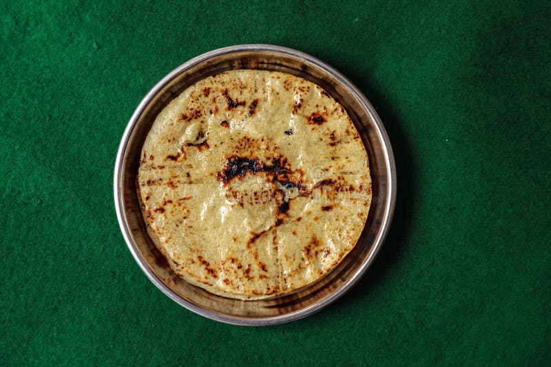 Fresh Homemade Indian Corn Bread. Makki Ki Roti Stock Image - Image of ...