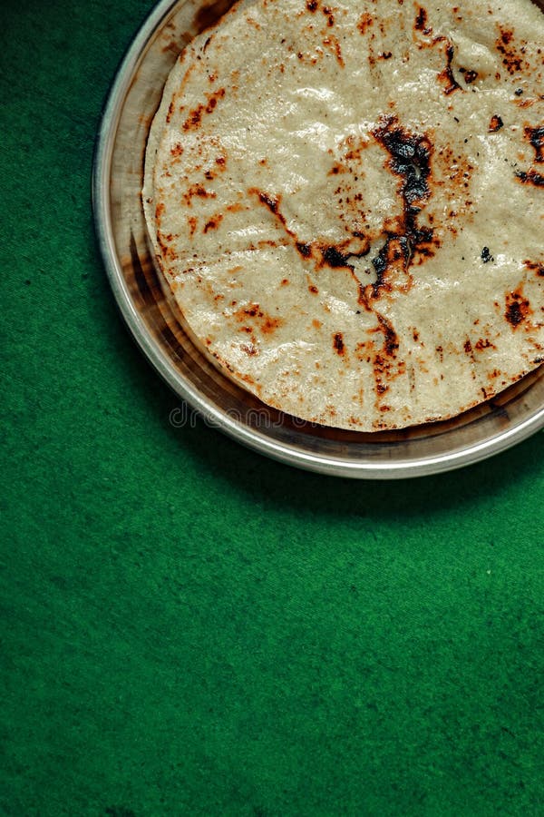 Fresh Homemade Indian Corn Bread. Makki Ki Roti Stock Photo - Image of ...