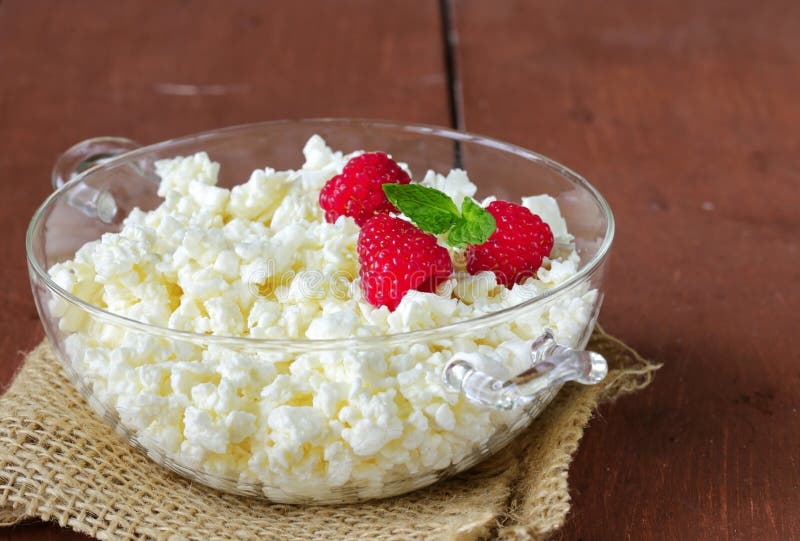 Homemade Organic Cottage Cheese Stock Image - Image of rustic, sour ...