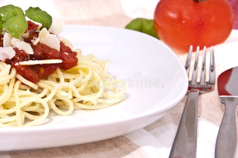 Fresh homemade spaghetti stock photo. Image of arrabiata - 24662826