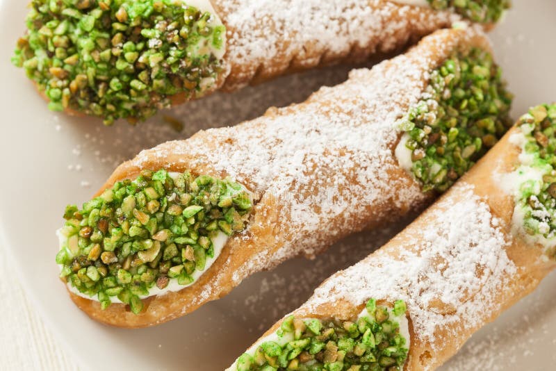 Fresh Homemade Traditional Cannoli Stock Image - Image of baked ...