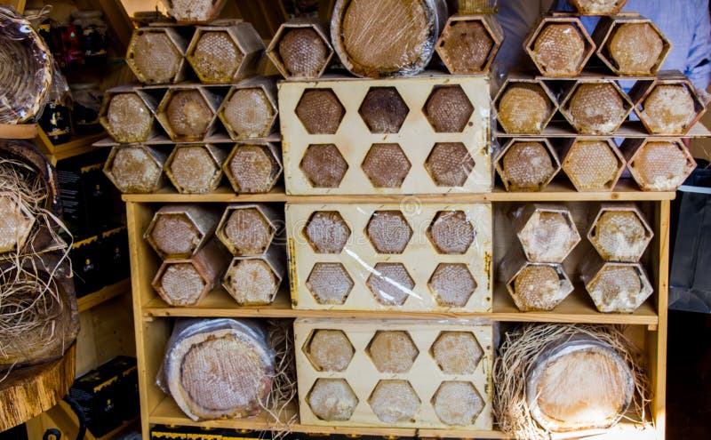 Fresh Honey in the Sealed Comb Frame Stock Image - Image of beehive ...