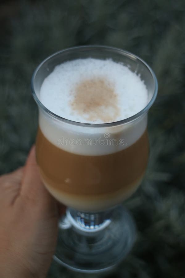 Fresh and Hot Caffe Late in a Hand Stock Photo - Image of coffe, fresh ...